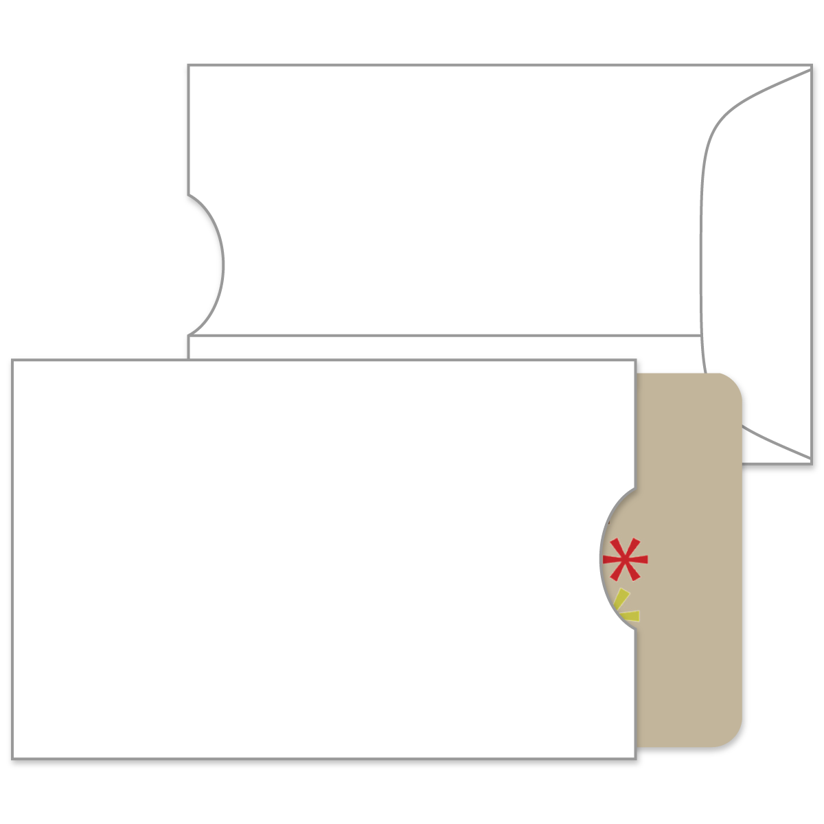 01 gift card sleeve white blank POSIM Point Of Sale Software