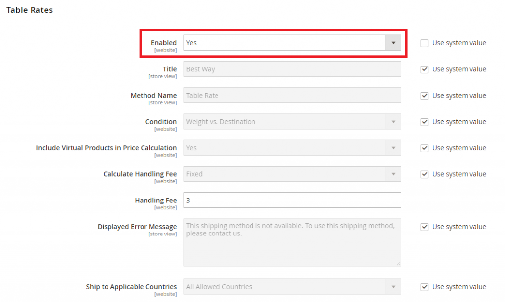 Table Rate Shipping - Magento 1 & 2 - POSIM Point of Sale Software