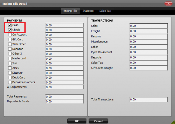 Tills and End of Day Procedures - POSIM Point of Sale Software